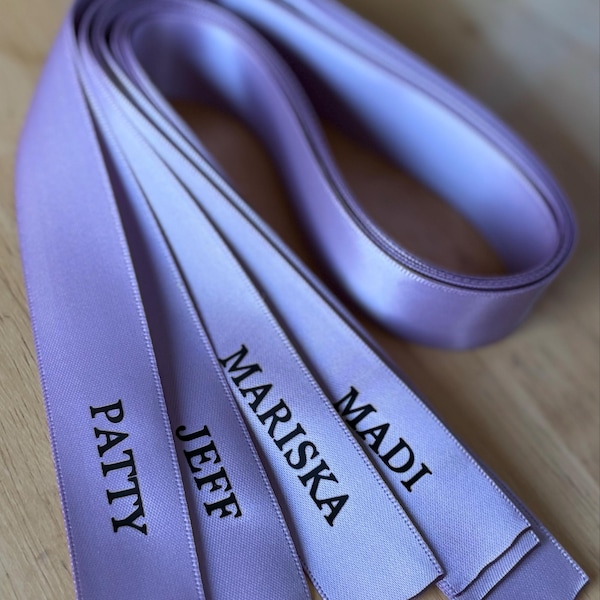Ribbon Name Tag Place Card for Wedding Bridal Shower Christmas Party ...