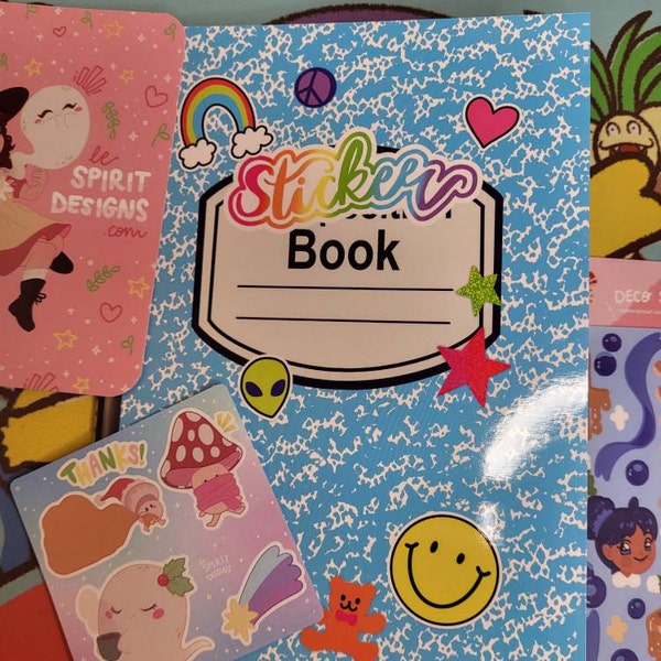 90s Nostalgia ~ Sticker Storage Book ~ Sticker Collection ~ Nineties ...