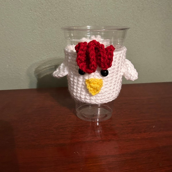 Cup Cozy Crochet Pattern, Chicken Cozy, Chicken Crochet Pattern ...