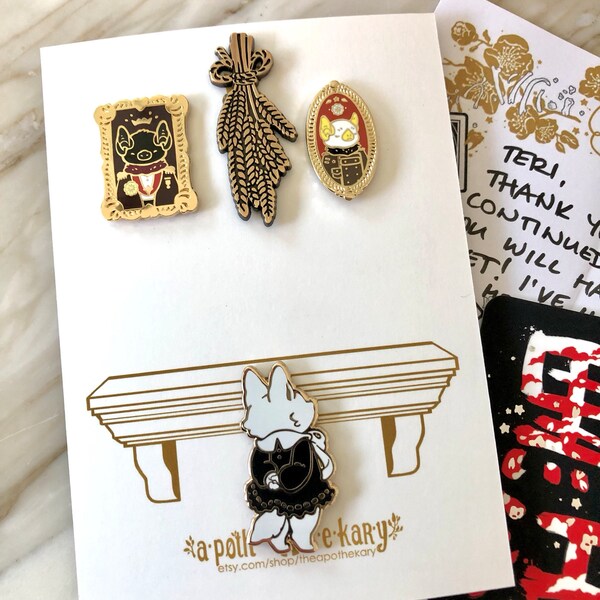 Portrait of a White Bat - Series 1 - Collectable Enamel Pin - Etsy