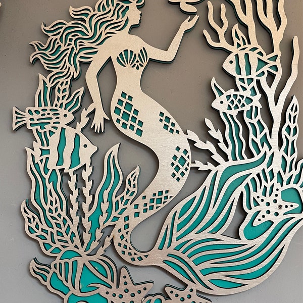 Swimming Mermaid Svg Cutting File for Cricut and Silhouette, Mermaid ...
