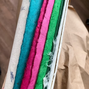 Pressed Flower Petal Handmade Wrapping Paper Gift Wrap Natural Blue ...