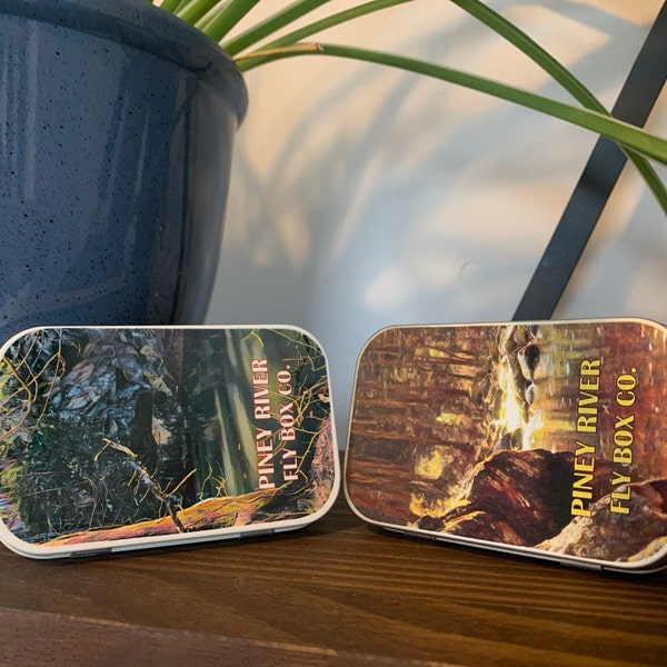 Fly Fishing Box – Vintage Retro-style Pocket Tin Fly Box for Dry Flies ...