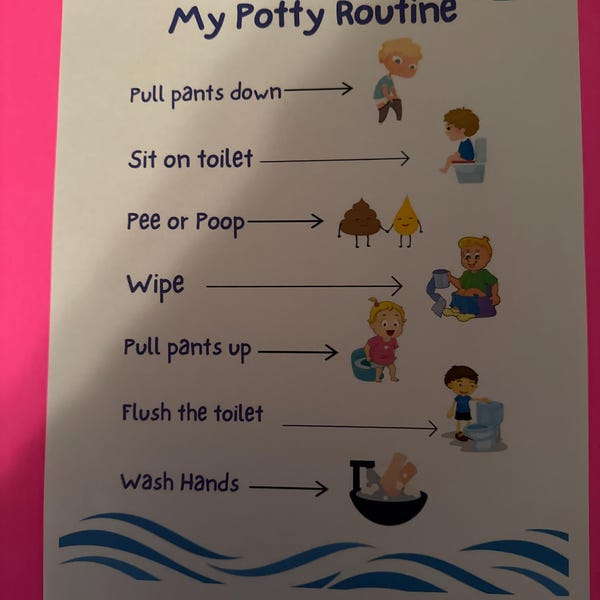 Potty Training Schedule , My Potty Chart, Potty Routine Toddlers , Home ...