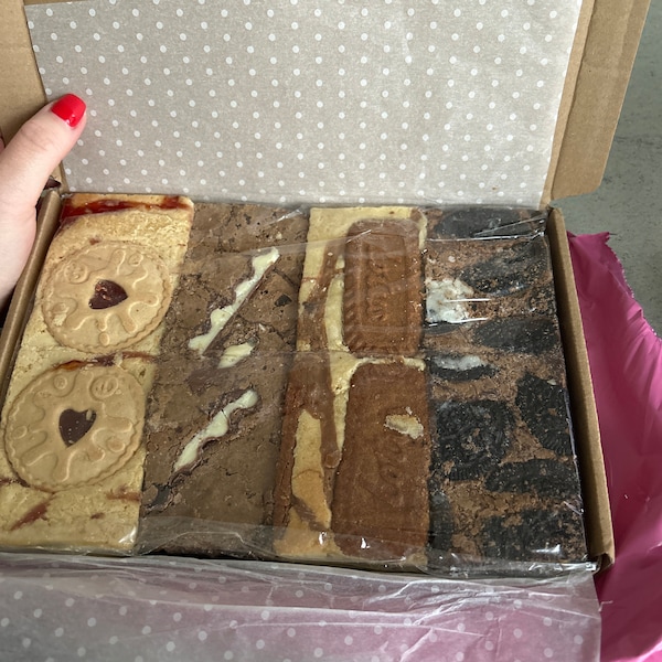 Letterbox Brownie/blondie Box Gift Box Vegetarian - Etsy