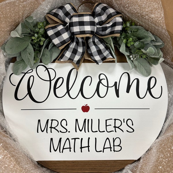 Painted Teacher Door Sign: Personalized Classroom Decor - Etsy