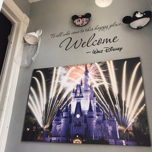 36x16 CUSTOM: Walt Disney to All Who Come to This Happy Place, Welcome ...