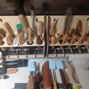 Tool Rack Plywood Tool Storage Rack Tools Knives Chisels Holder Modular ...