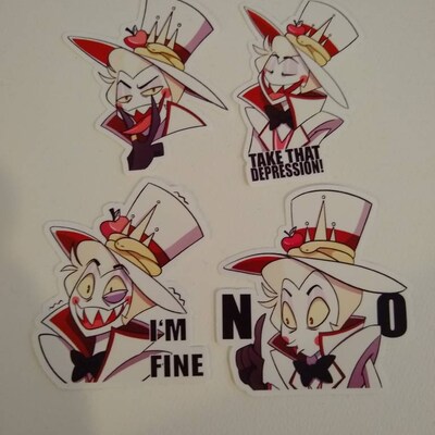 Vinyl Sticker Hazbin Hotel Adam First Man Dickmaster - Etsy
