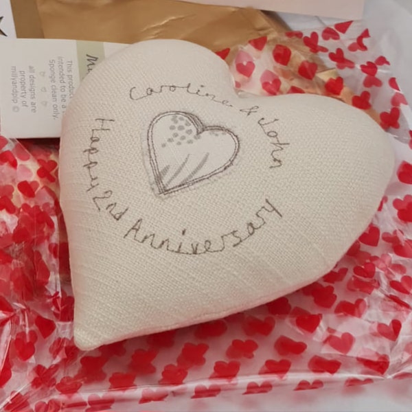 Personalised Embroidered Bronze Wedding Anniversary Card - 8th or 19th ...