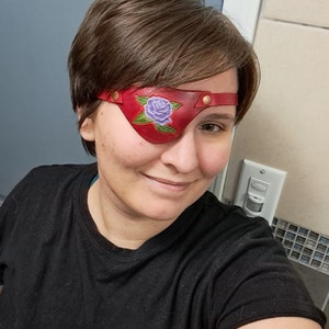 US Flag Distressed Leather Eye Patch With Adjustable Buckle Not ...