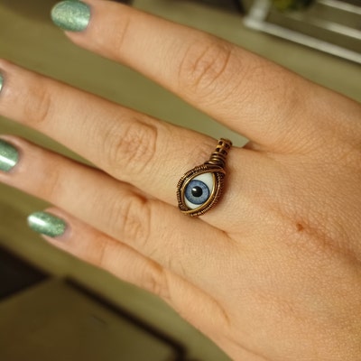 AWAKENING EYE RING// Glass Eye Ring// Eye Jewelry// Evil Eye - Etsy