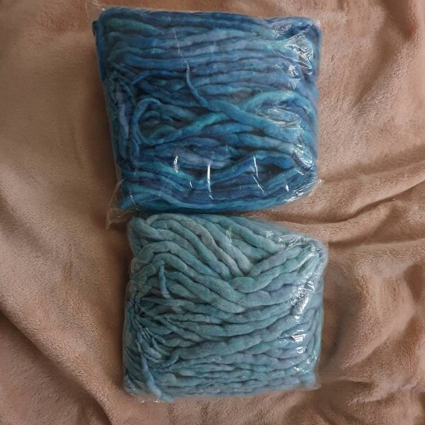 Wool Dreadlocks Light Blue Blend Custom Wool Dreads- Double Ended ...