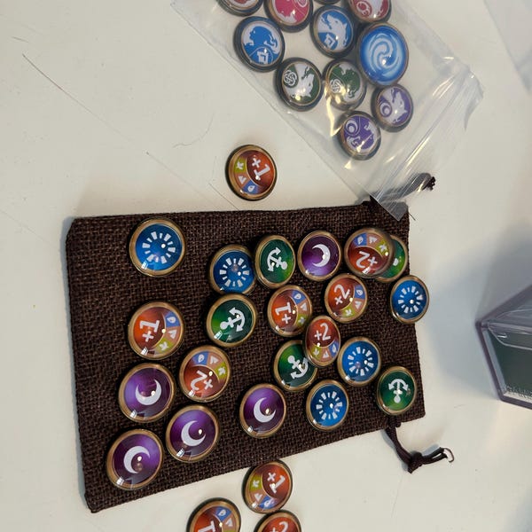 Bandits RPG Tokens Glass and Metal Deluxe Tokens Handmade by the Token ...