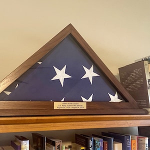 Retirement Flag Display Case W/ Etched Military Seal - Etsy