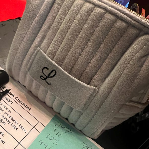 Personalized Suede Makeup Bag, Custom Velvet Cosmetic Bag, Travel ...