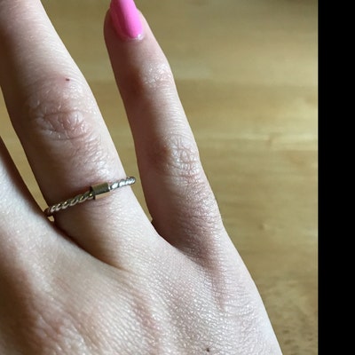 Twist and Slide Ring//sterling Silver Ring With 14kt. Gold Filled ...