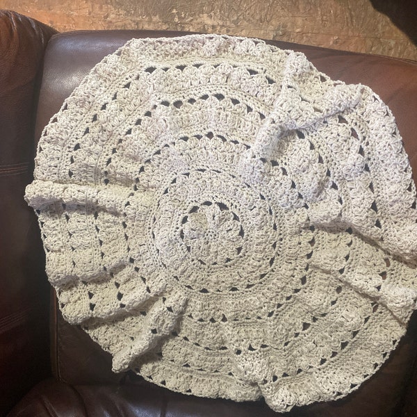 Round Crochet Blanket Pattern: Lacy Shell Design (digital PDF Download ...
