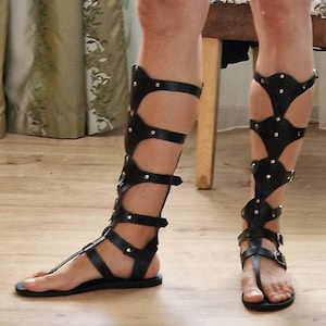 Gladiator Roman Grecian Spartan Mens Spartacus Halloween Sandals - Etsy