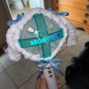 Engenebong, Pink Bunny Enhyphen Crochet Fluffy Lightstick Cover - Etsy