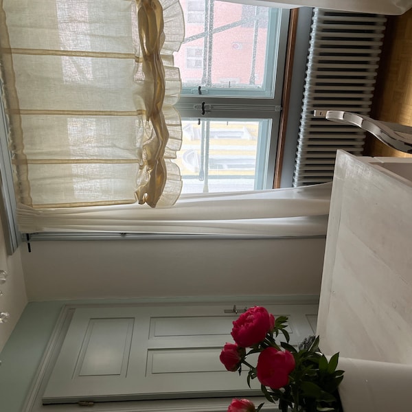 Balloon Curtain Valance Ruffle Kitchen Curtain Panels Valance Shabby ...