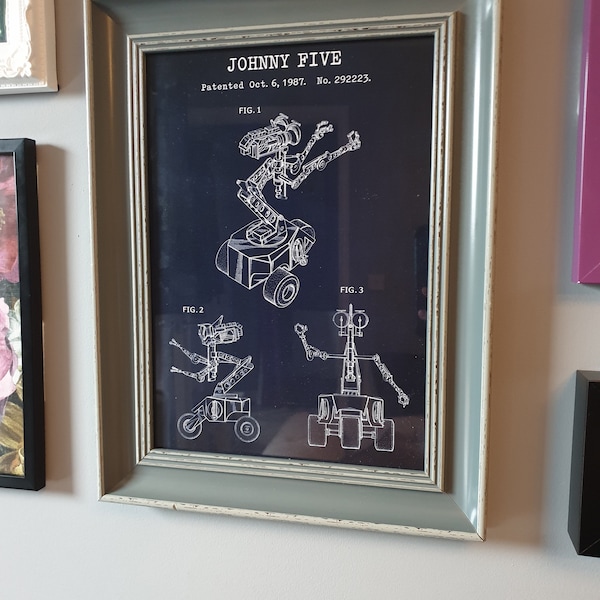 Short Circuit Johnny 5 Patent Print, Short Circuit Movie Number 5 Robot ...