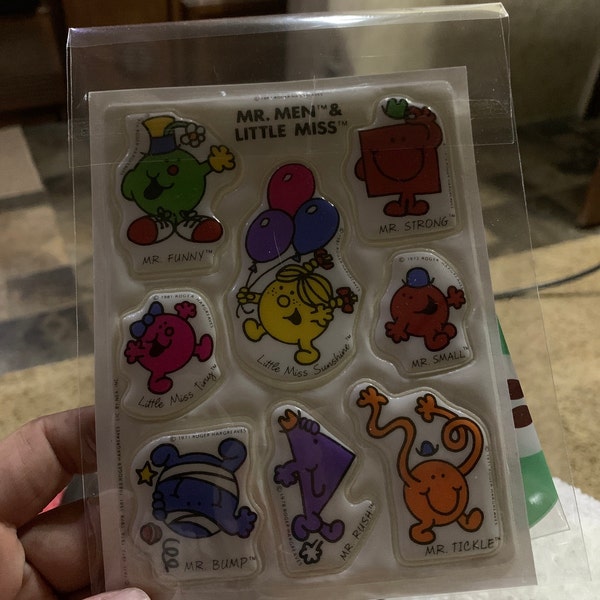 Vintage Mr. Men and Little Miss Puffy Sticker Sheets. 1983. by Roger ...