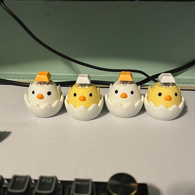 Chicken Little Mechanical Keyboard Lover, 3D Printed, Keychain, Custom ...