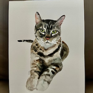 Custom Cat Portrait Cat Memorial Custom Cat Custom Cat Painting Cat Art ...