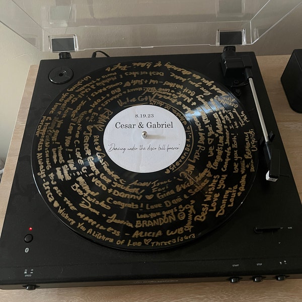 Wedding Guest Book Idea, Custom Record Guest Book Vinyl Record Guest ...