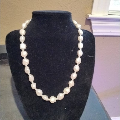 AA 6-7mm Round off Freshwater Pear Full Strand 15 64 Pc White Ivory ...