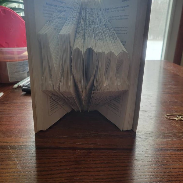 MOM or MUM W/heart Book Folding Pattern — 215 Folds (430 Numbered Pages ...