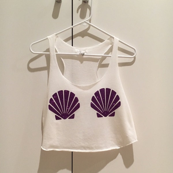 Diy Mermaid Mermaid Seashell Bra Glitter Vinyl, 1 Set Scalloped Sea ...