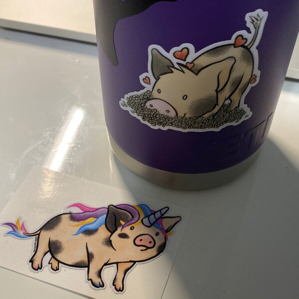 Cute Little Pig Japanese Kawaii Style Piggy Sticker Sheet - Etsy