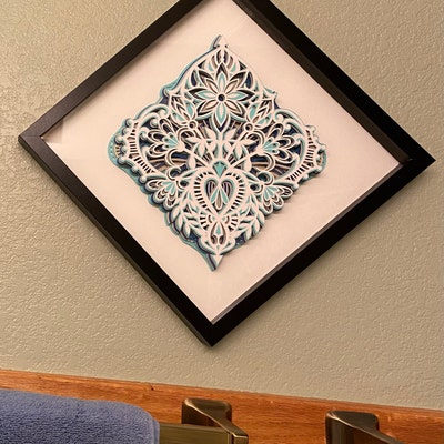 Victorian Bouquet Mandala Papercut Shadowbox Template, 3D Layered SVG ...