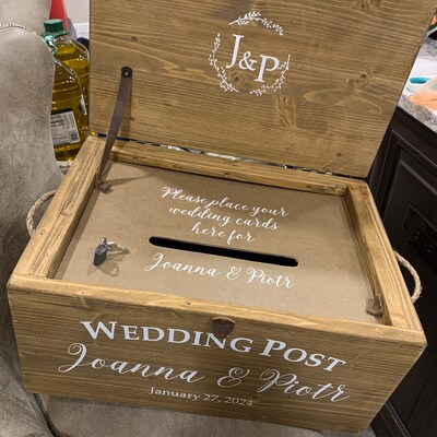 Wedding Card Box, Post Box, Keepsake Box, Treasure Chest, Wedding Card ...