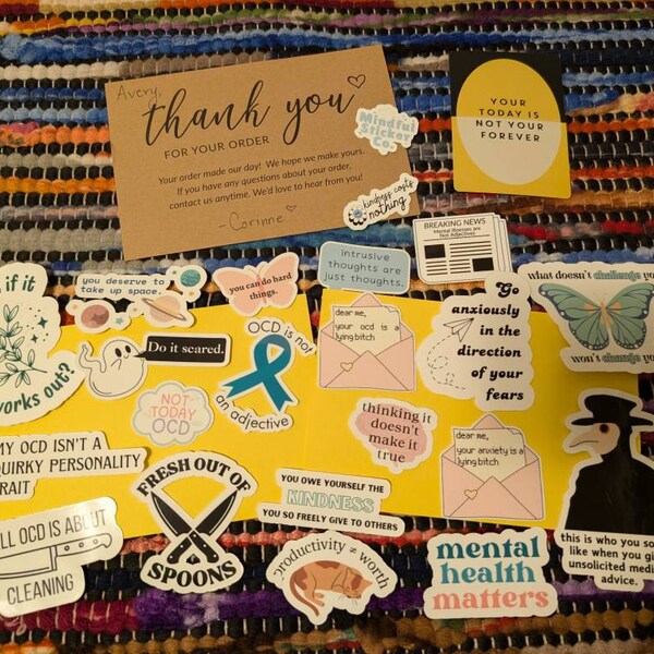 Compassion Coffee Shop Logo Sticker - Handmade, OCD, Mental Health ...