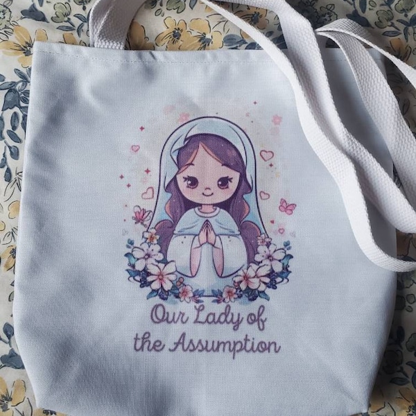 Our Lady of Guadalupe Tote Bag Gift for 1st Communion, Virgin Mary ...