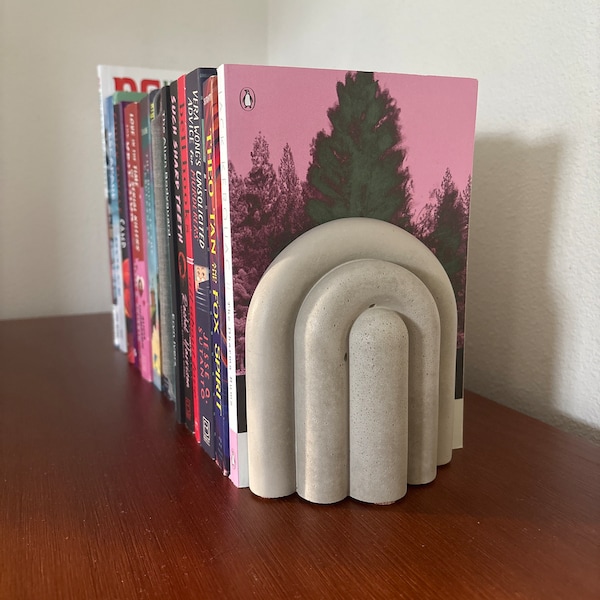 Bubble Book Ends | Concrete Office Decor | Concrete Book End | Modern ...