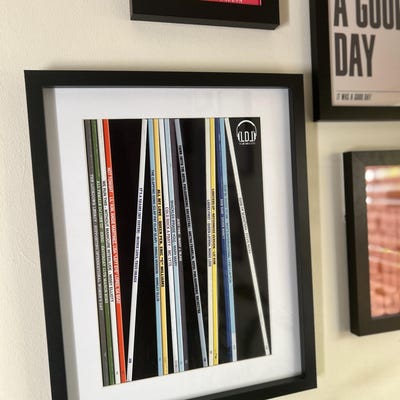Personalised 50 Vinyl Record Spine Poster Custom Album Print Music ...