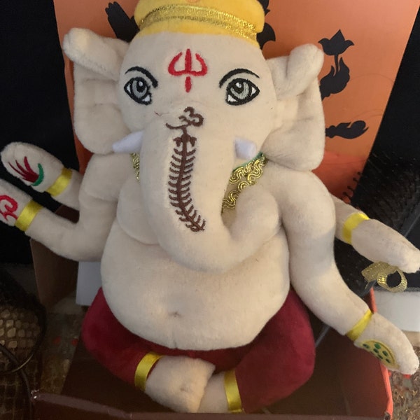 Handmade Plush Ganesh Toy, 9.5-inch Hindu Deity Plush Toy Diwali Gift ...