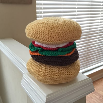 Crochet Pattern, Cheeseburger Stacking Rings - Etsy