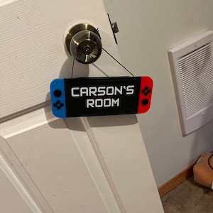 Personalized Gamer Name Sign for Door, Wall or Shelf 8in X 3in Custom ...