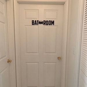 Bat Making H, Bathroom Sign, Restroom Sign, Bathroom Door Sign ...