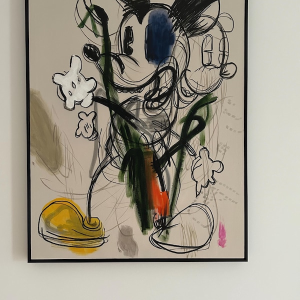 Large Swimming Art,two Girls Swimming Painting,green Abstract Art ...