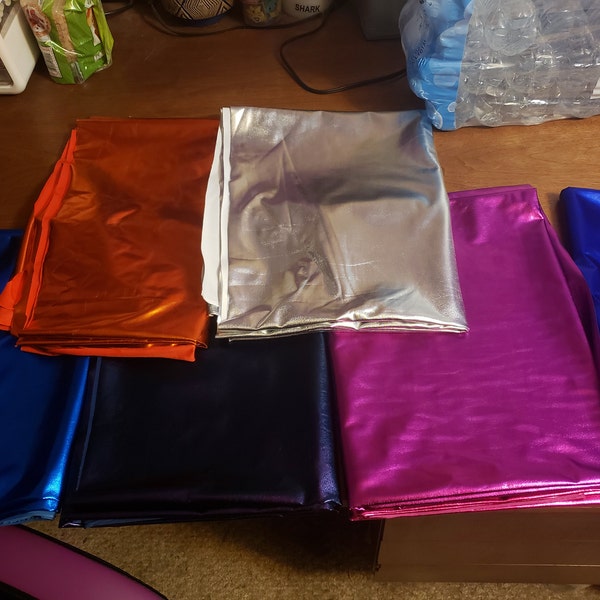 Metallic Foil Spandex: Royal Blue - Etsy