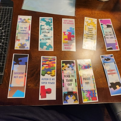 Kids Motivational Autism Bookmarks - Etsy