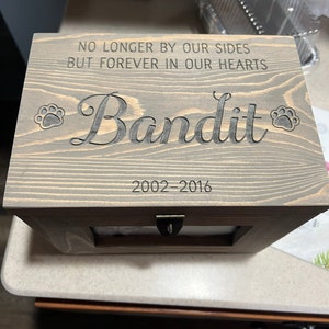 Personalized Pet Memory Box / Urn With Name and Quote or Poem - Etsy