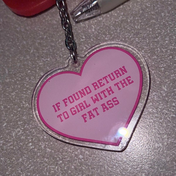 Return to Fat Ass Keychain, Acrylic Keychain, Baddie Keychain, Car ...