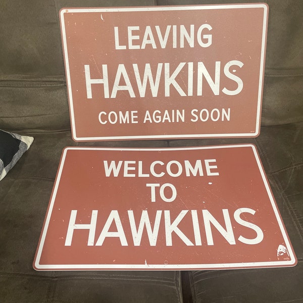 Hawkins Plastic Sign Stranger Things 00046 - Etsy